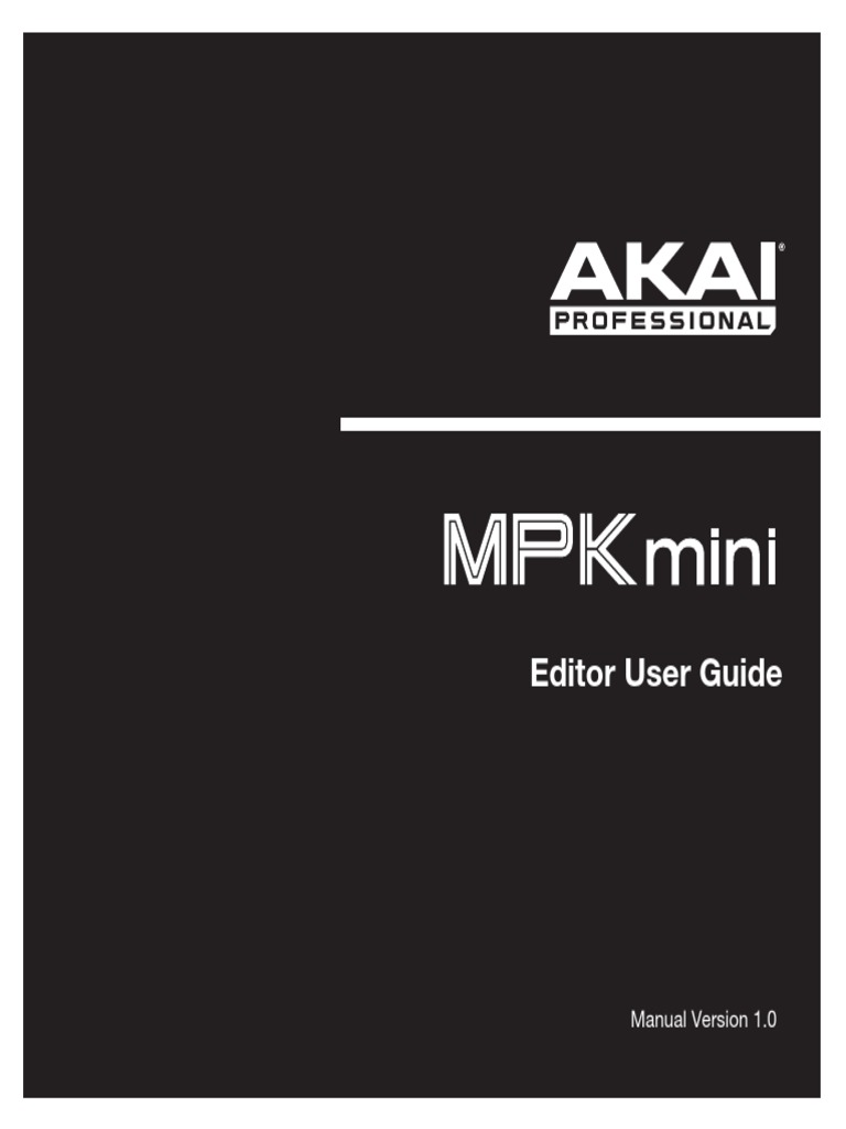 MPK Mini Editor - User Guide - v1.0 PDF | PDF | Computer Keyboard ...
