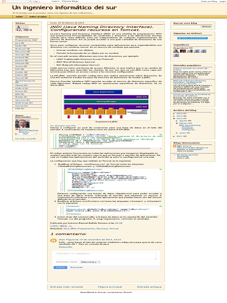 Jndi Java Naming Directory Interface HTML | PDF | Java (lenguaje de ...