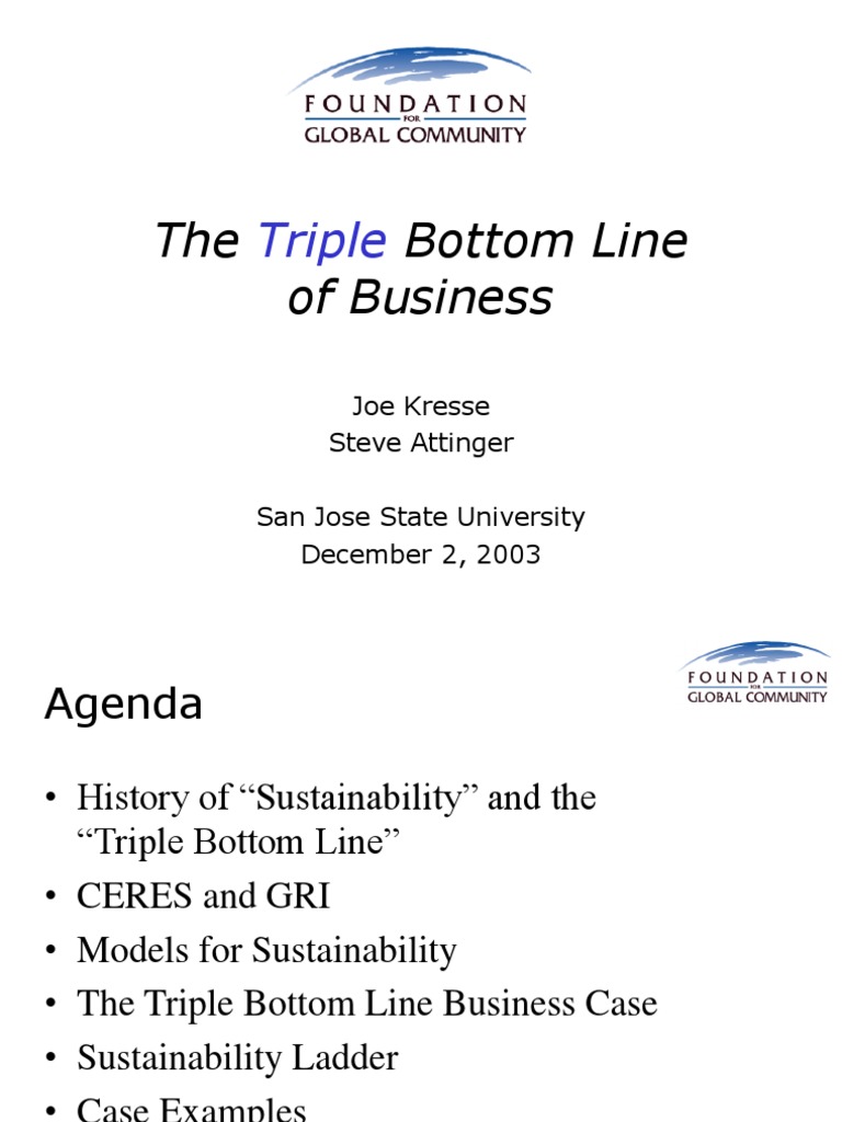 The Triple Bottom Line of Business: People, Planet and Profits | PDF ...