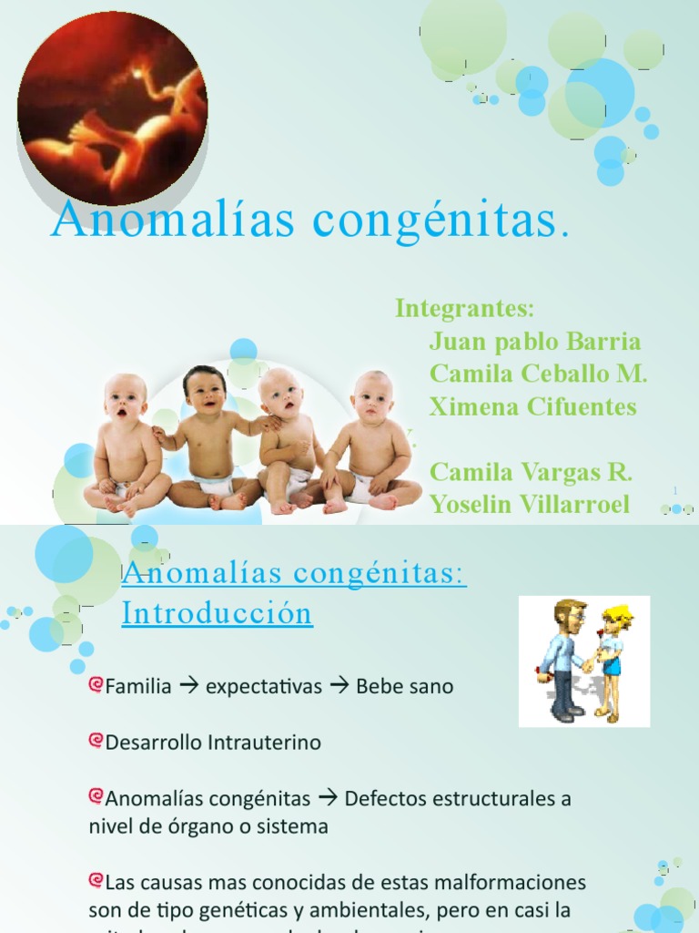 Anomalías Congénitas | PDF | Síndrome de Down | Especialidades Medicas