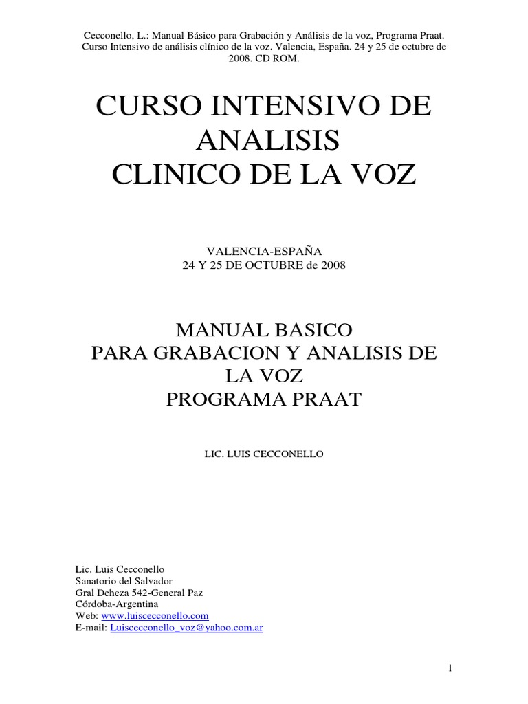 Manual Praat Basico PDF | PDF