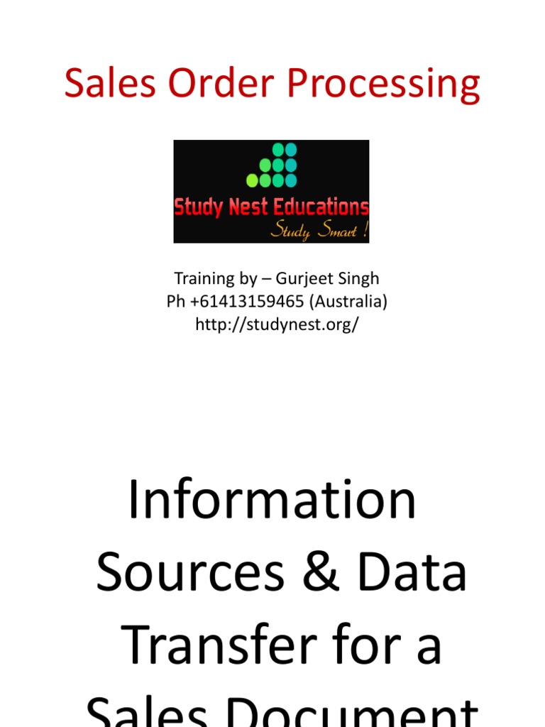 10 Sales Order Processing | PDF