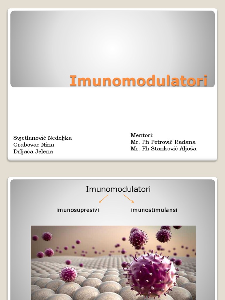 Imunomodulatori | PDF