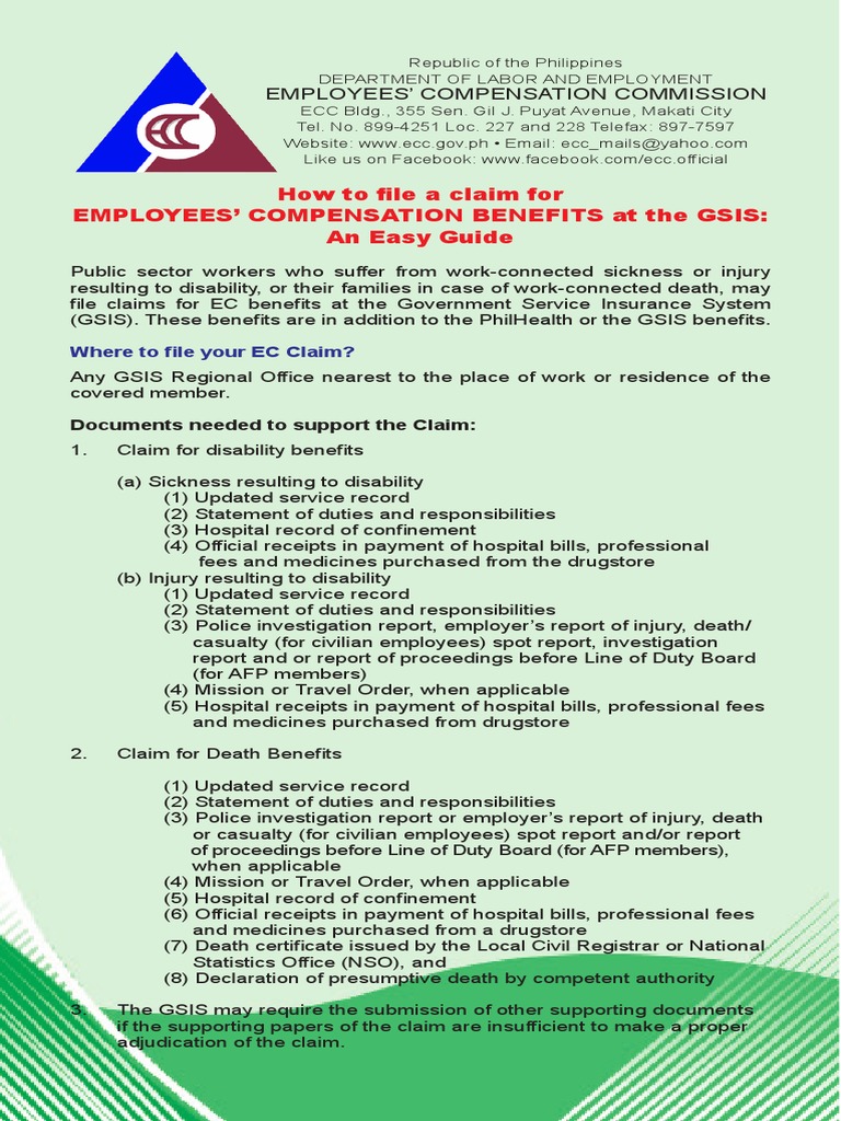 How To File A Claim-For GSIS | PDF | Death Certificate | Birth Certificate