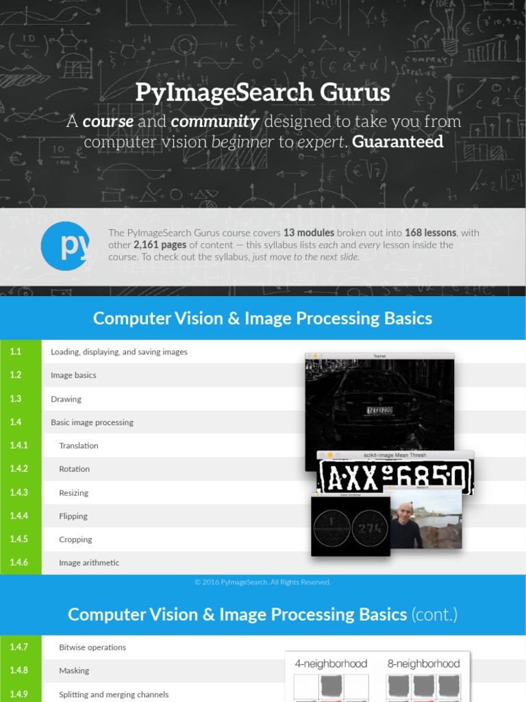 Pyimagesearch Gurus Syllabus PDF | PDF | Artificial Intelligence ...