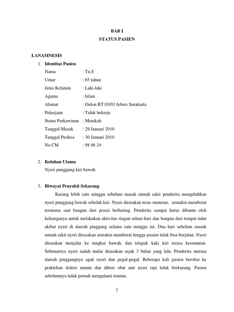 Nyeri Punggung Bawah pada Pasien Lansia | PDF | Kesehatan Holistik