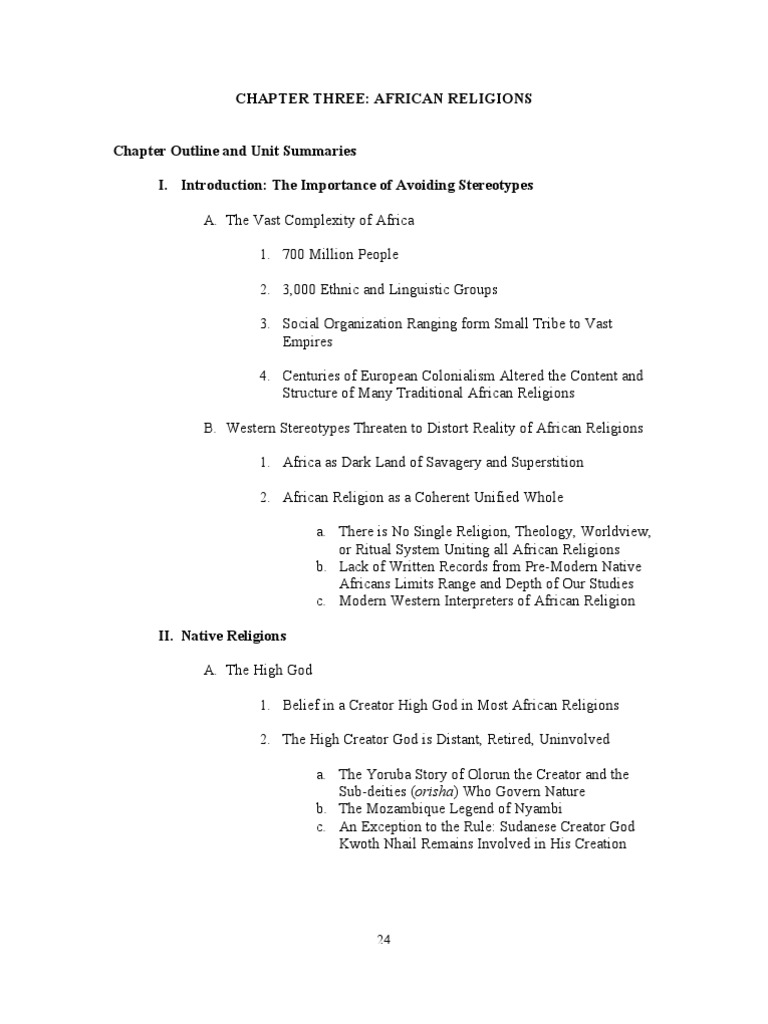 Chapter Three: African Religions | PDF