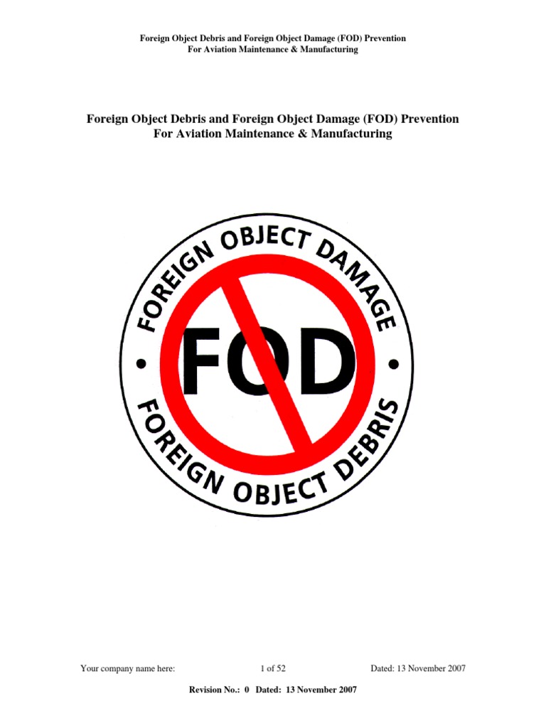 Technical Fod | PDF | Foreign Object Damage | Electrostatic Discharge
