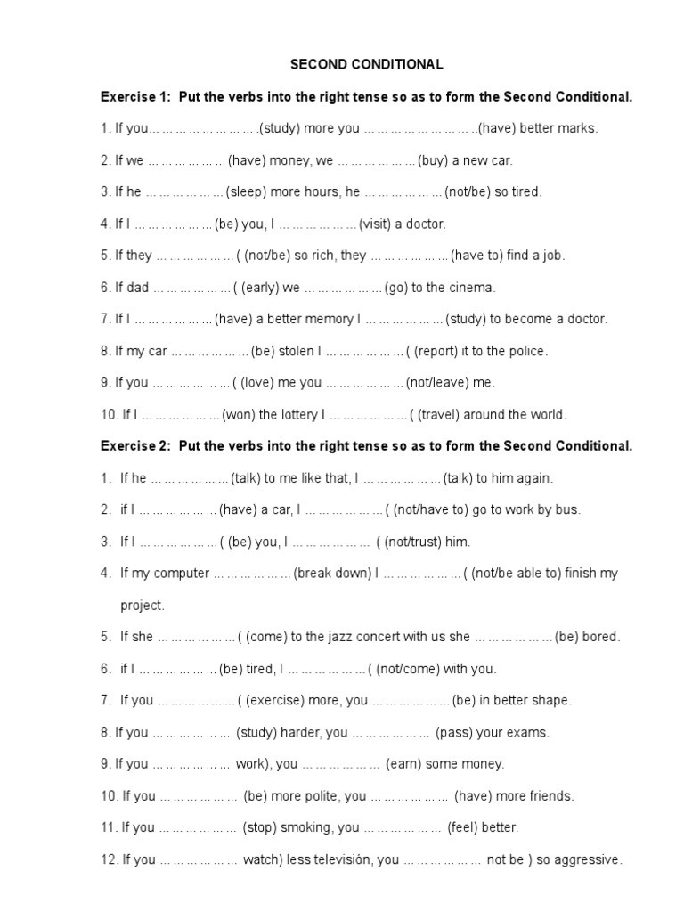 Second Conditional | PDF