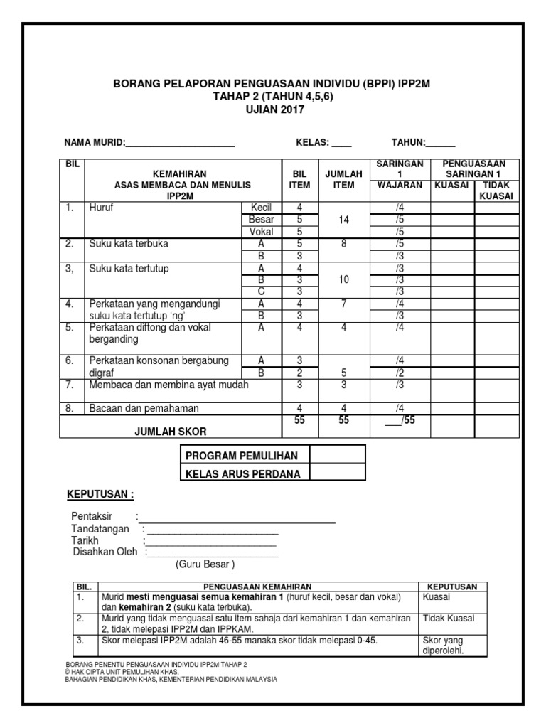 Borang Bppi Ipp2m | PDF