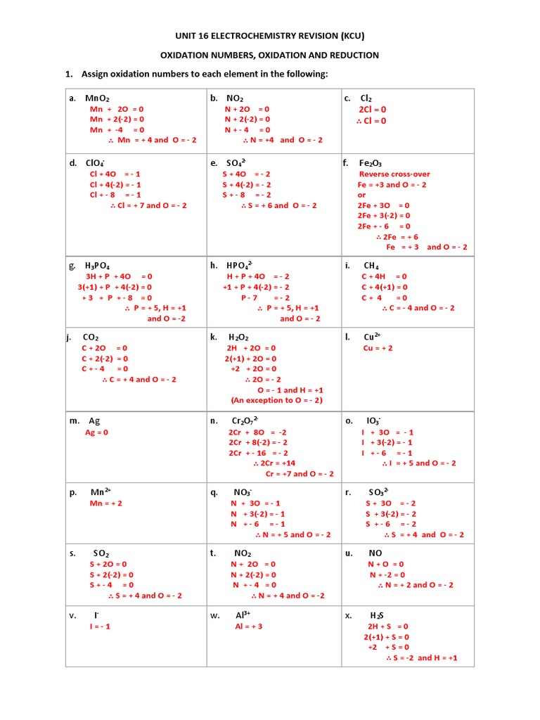 Electrochemistry Revision Guide | PDF | Redox | Electrochemistry