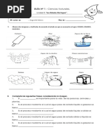 GUÍA DE APRENDIZAJE Ciclo y Estados Del Agua | PDF
