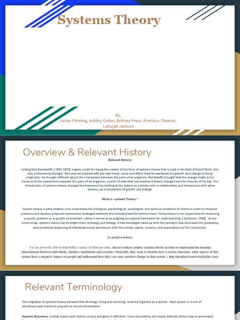 Systems Theory | PDF | Coping (Psychology) | Systems Theory