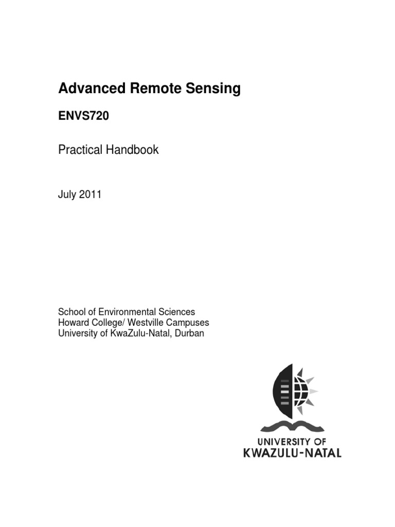 Advanced Remote Sensing - Prac Handbook 2011 | PDF | Principal ...
