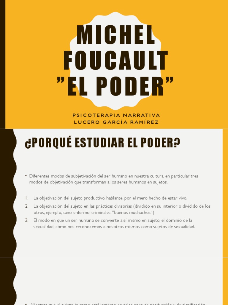 Análisis de Michel Foucault sobre los diferentes modos de subjetivación ...