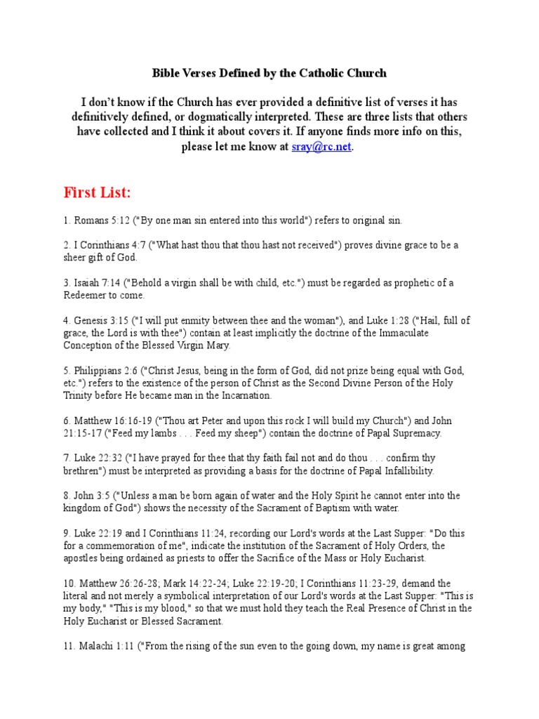 The Church's Definitive Interpretations of Scripture: A Comprehensive ...