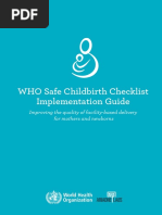 WHO Safe Childbirth Checklist Guide | PDF | Childbirth | World Health ...