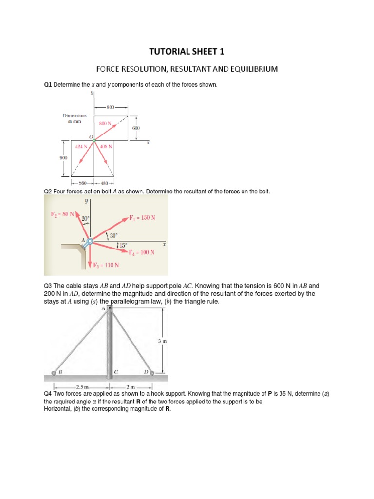 Resolution of Force | Elementary Geometry | Geometry