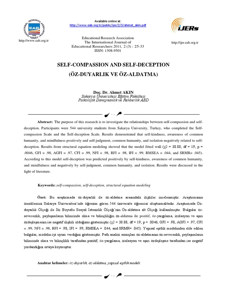 Self Compassion and Self Deception | PDF