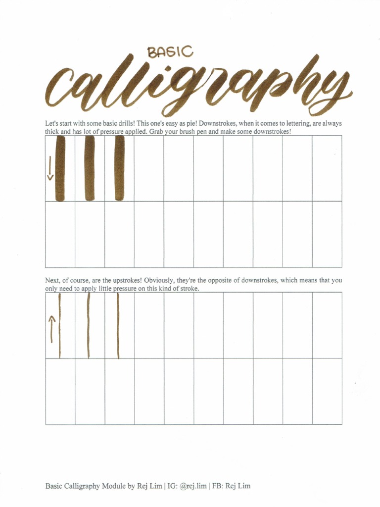 Basic Calligraphy Module | PDF