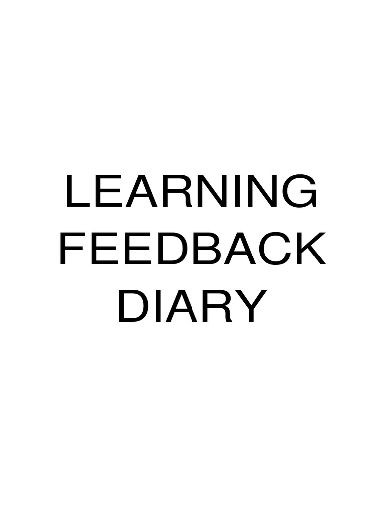 Learning Feedback Diary | PDF | Obstetrics | Nursing