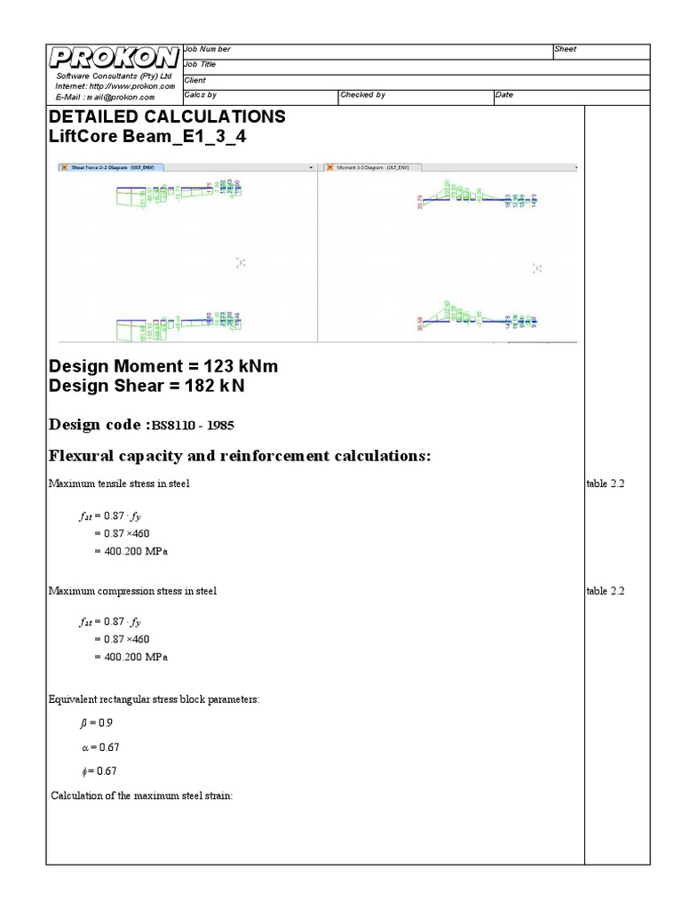 Structural Beam Design Calculations | PDF