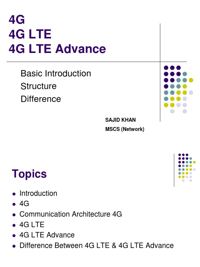 4g-Lte Basics | PDF | 4 G | Lte (Telecommunication)
