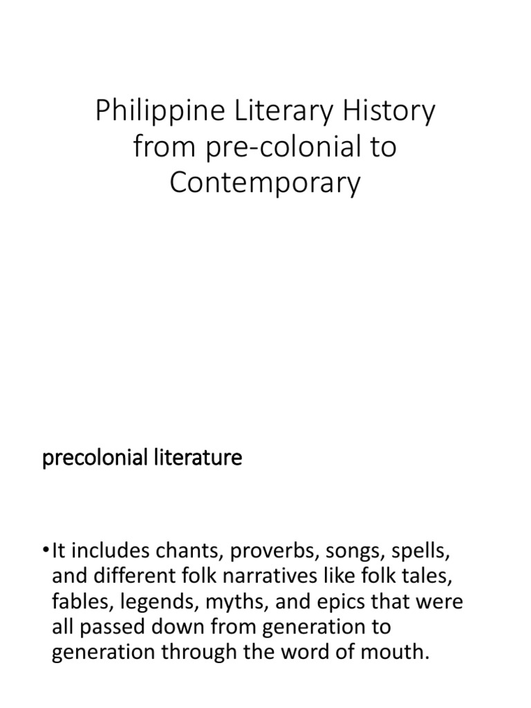 Lecture 1 Pre-Colonial | PDF | Folklore | Traditional Stories