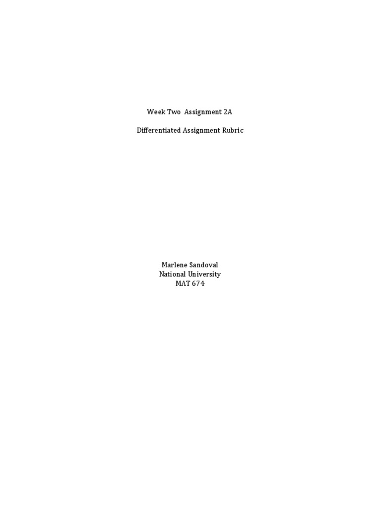 Week Two Assignment 2a | PDF | Pedagogy | Knowledge