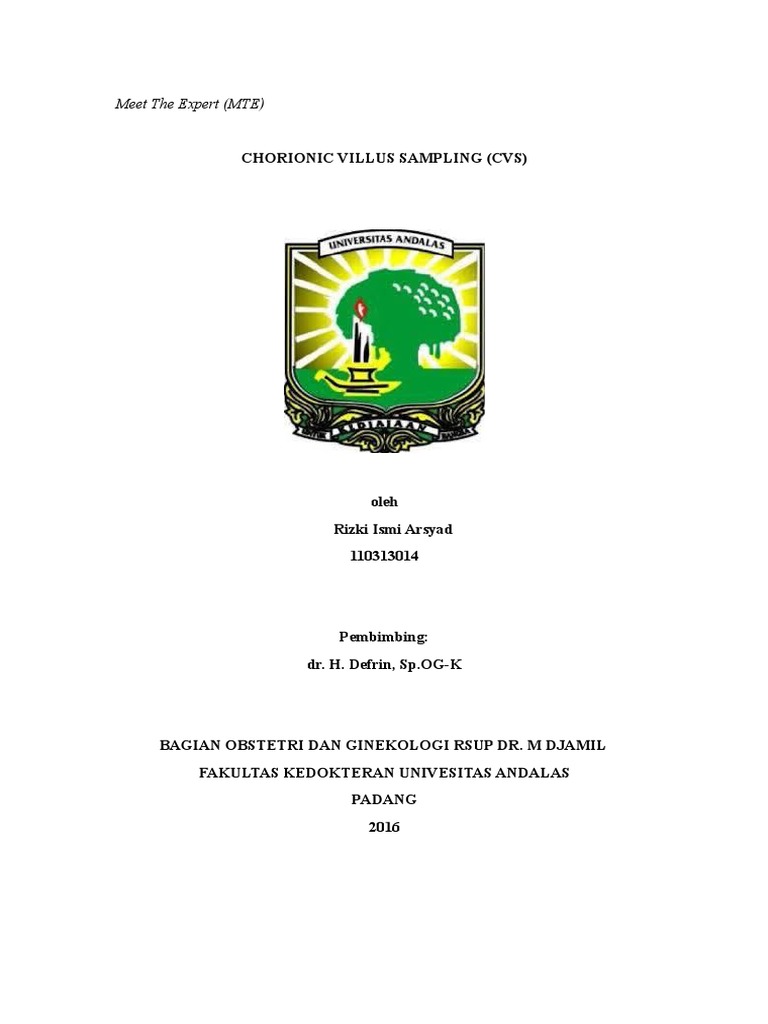 Chorionic Villus Sampling | PDF