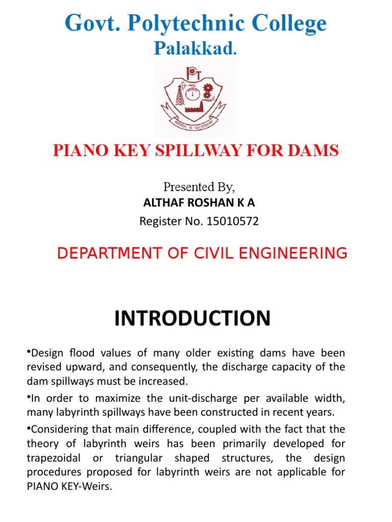 Piano Key Weir Design for Dams | PDF | Spillway | Dam
