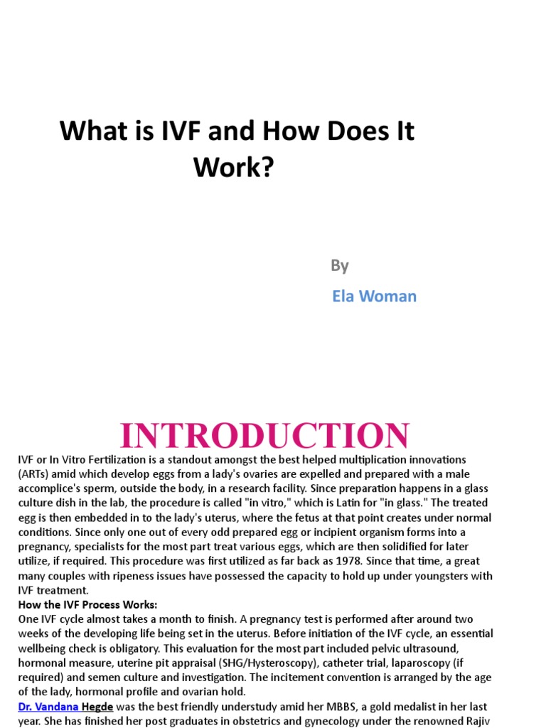 What Is IVF and How Does It Work | PDF | In Vitro Fertilisation ...