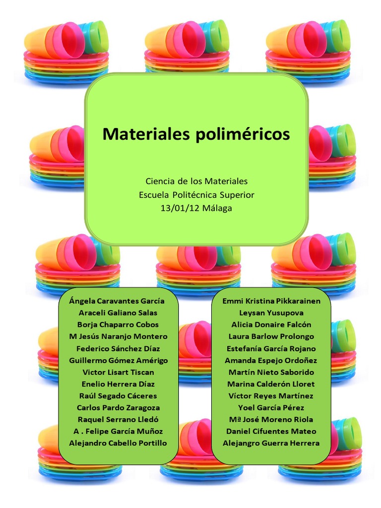 Clasificación y Propiedades de Polímeros | PDF | Polímeros | El plastico