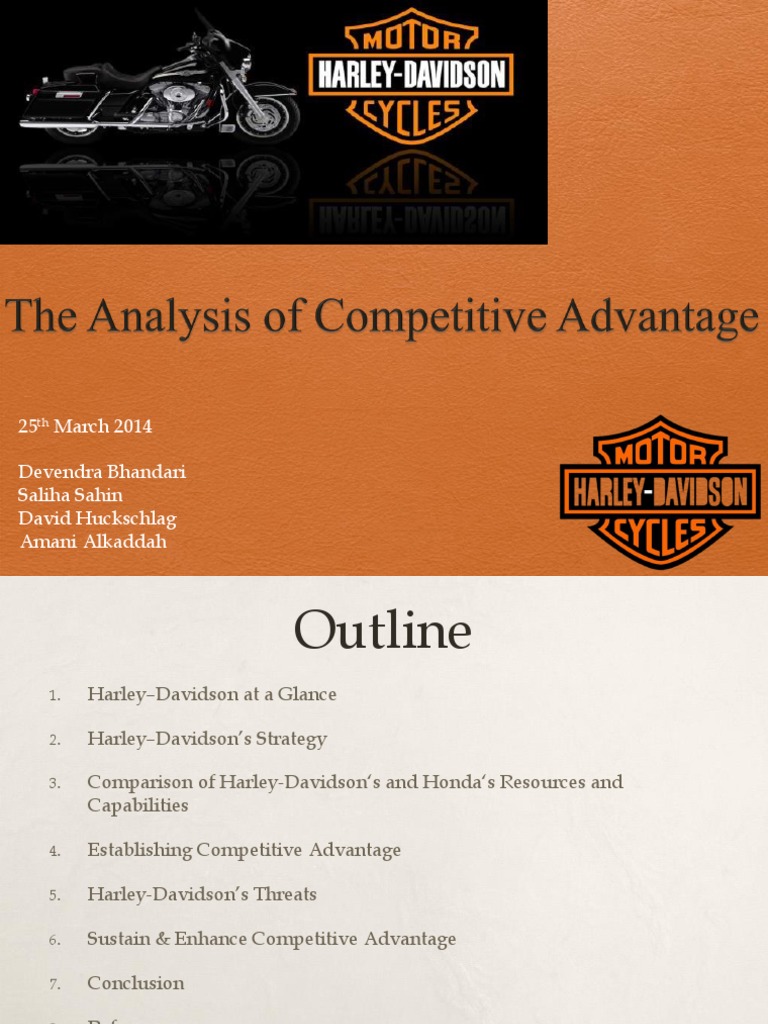 Harley Davidson Inc - The Analysis of Competitive Advantage | PDF ...