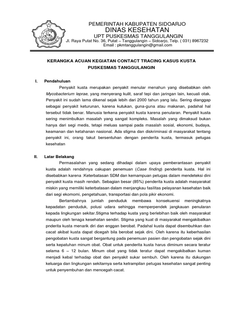 Kak Contact Tracing Kusta | PDF