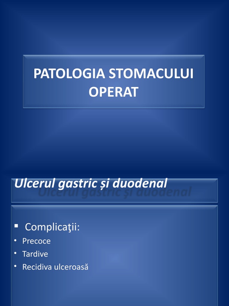 2.patologia Stomacului Operat | PDF