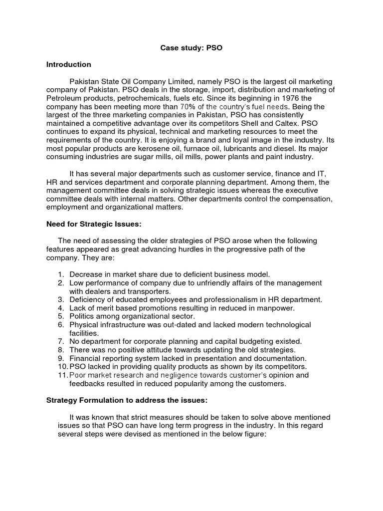 Case Study: PSO | PDF | Strategic Management | Marketing