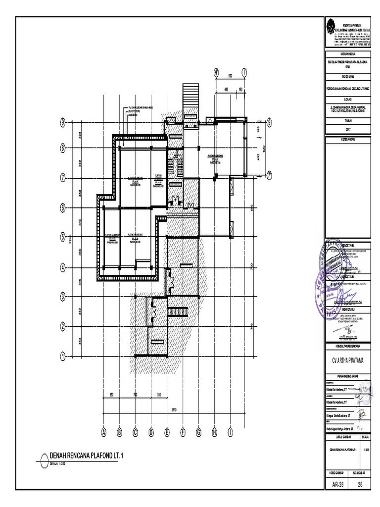 28.denah Rencana Plafond Lantai 1 | PDF