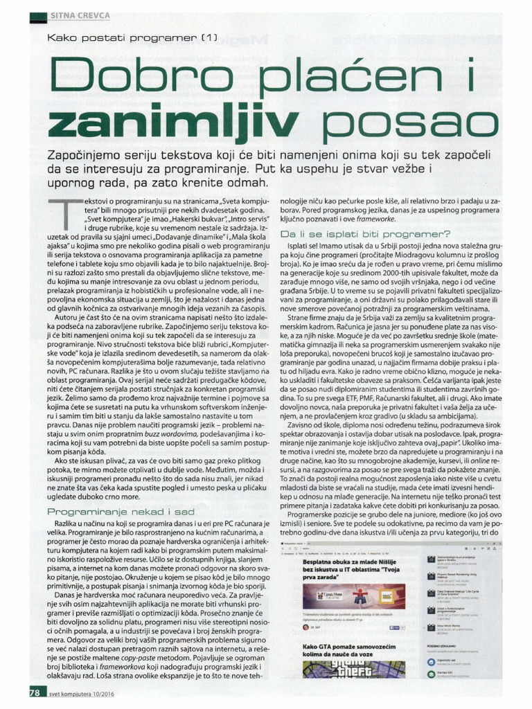 SK - Kako Postati Programer | PDF