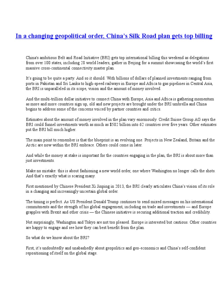 In A Changing Geopolitical Order | PDF | Association Of Southeast Asian ...