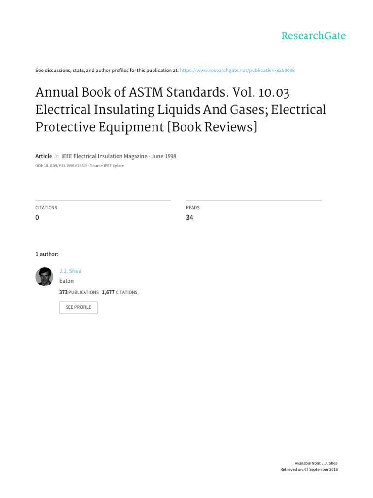 ASTM Standards for Electrical Insulation | PDF | Electric Motor ...