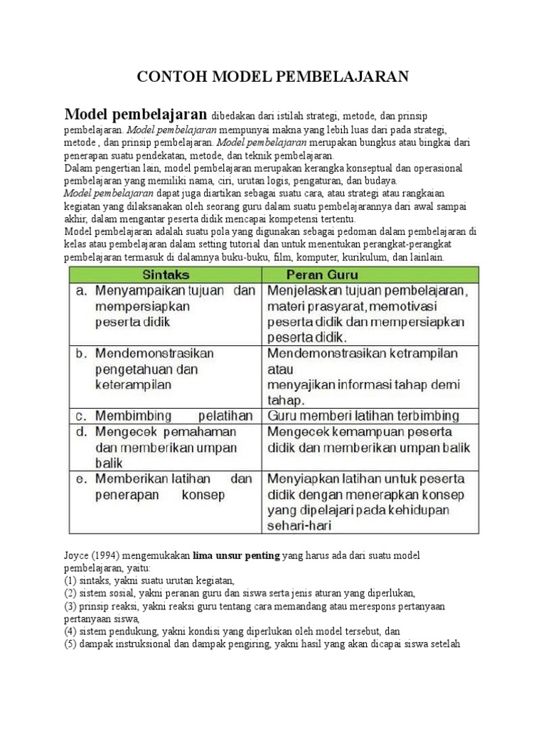 Model Pembelajaran Efektif untuk Siswa | PDF