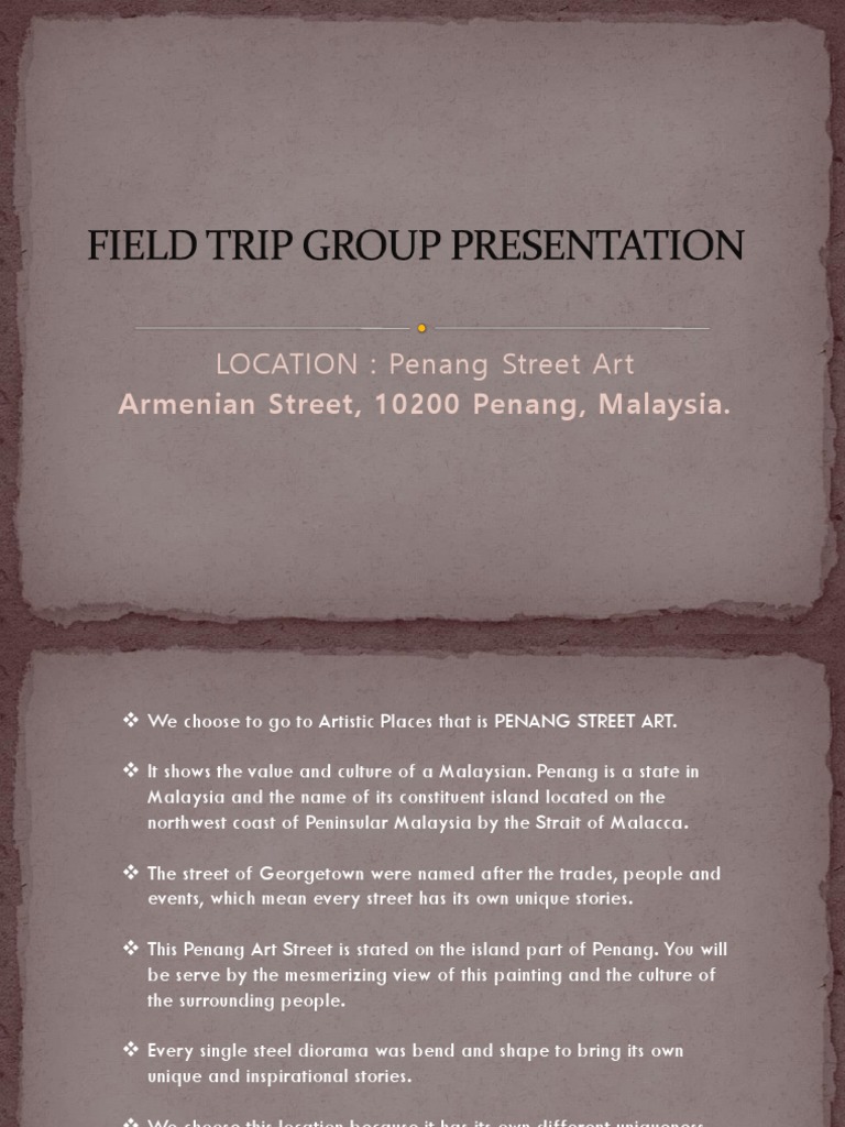 Field Trip Group Presentation | PDF