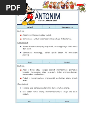 Contoh Ayat Antonim - AlexusaresMooney
