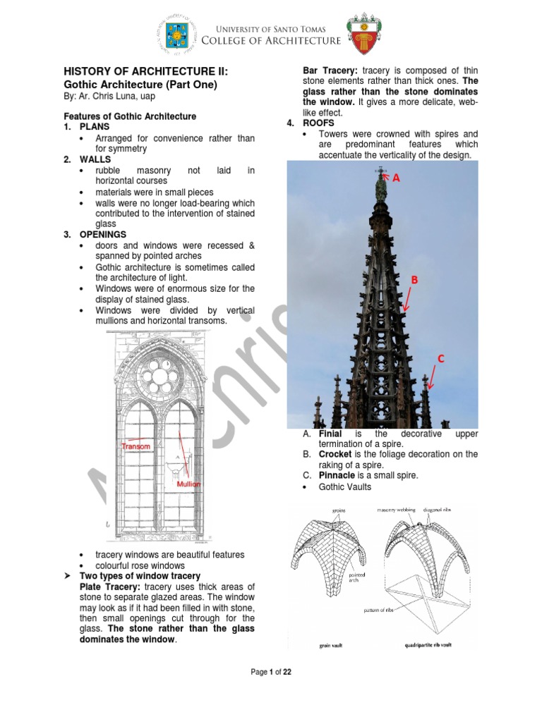 1 Gothic Architecture Part I | PDF | Gothic Architecture | Vault ...