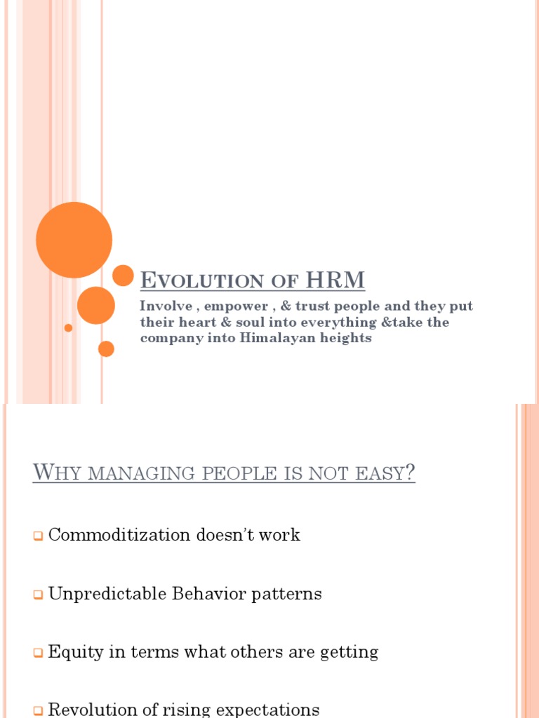 Evolution of HRM.pptx | Human Resource Management | Labour Economics