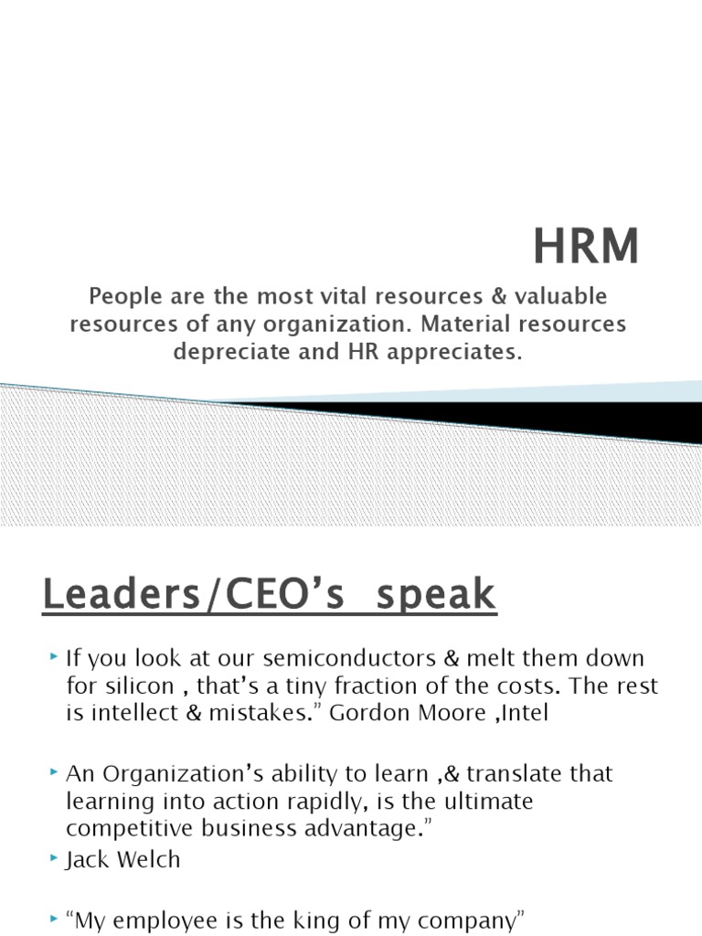 People Are The Most Vital Resources & Valuable Resources of Any ...