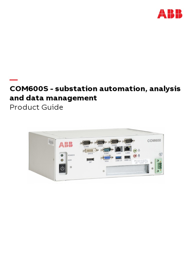 COM600 5.0 Product Guide 75764 ENh | PDF | Electrical Substation ...