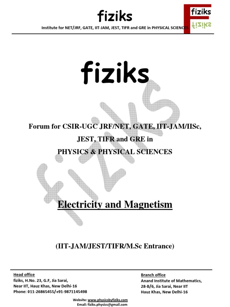 Electrodynamics Class Notes | PDF | Magnetic Field | Series And ...