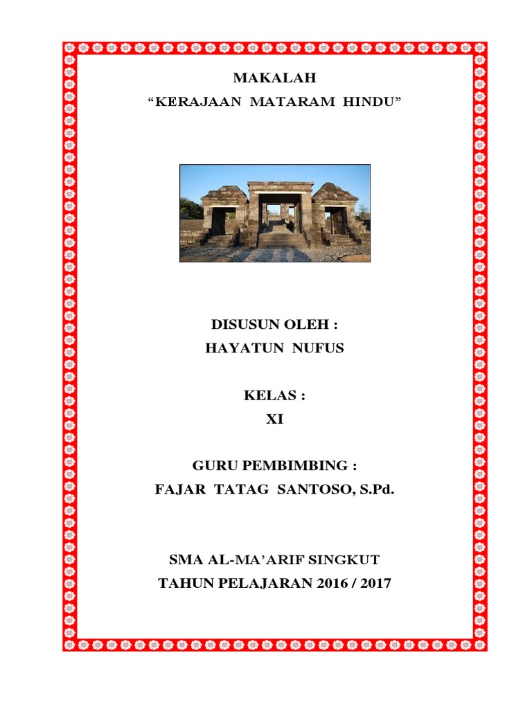 Sejarah Kerajaan Mataram Hindu | PDF